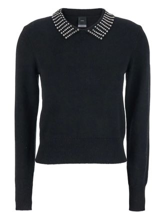 Pinko pull à col à ornements - Noir