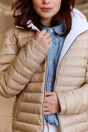 Jott Doudoune r&eacute;versible Blanc/Beige Bergame - Taille XXL