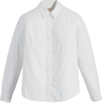 Levi's Hemd f&uuml;r Damen, Mit Kragen, Regul&auml;r, Lang&auml;rmlig (Leuchtend Wei&szlig;)