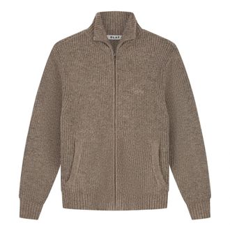 Olaf Hussein Signature Zip Knitted - - Knitwear - Herren - Braun - XL