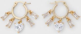 Maje Goldfarbene Creolen Mit Strass - Golden - Maje