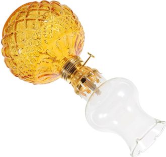 Cabilock Retro Kerosin Lampe mit Glaslampenschirm Dekorative Tisch öllampe im Chinesischen Stil Vielseitige Petroleumlampe für Innen Außendekoration für Feste 