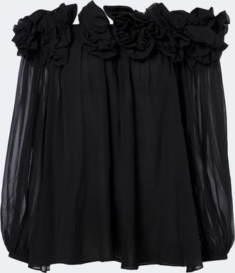 Carolina Herrera Verziertes Top aus Seide