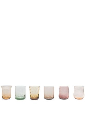 BITOSSI HOME Strukturierte Gl&auml;ser (6er-Set) - Rosa