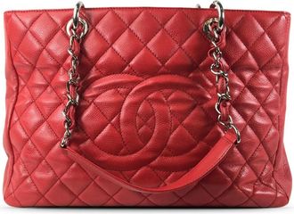 Chanel Shopper - Caviar Grand Shopping Tote - Gr. unisize - in Rot - für Damen