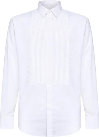 Giorgio Armani Homme, Chemises, Blanc, Taille: 3XL Chemise de smoking en coton avec d&eacute;tails pliss&eacute;s