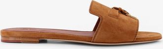 Loro Piana Suede Summer Charms flat sandals - LORO PIANA - gender_Woman
