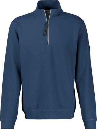 Lerros Sweatshirt Troyer aus hochwertigem Strickgewebe in gro&szlig;en Gr&ouml;&szlig;en