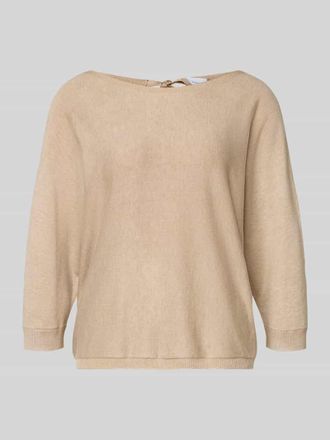 Comma Strickpullover aus Viskose-Mix mit r&uuml;ckseitiger Schn&uuml;rung