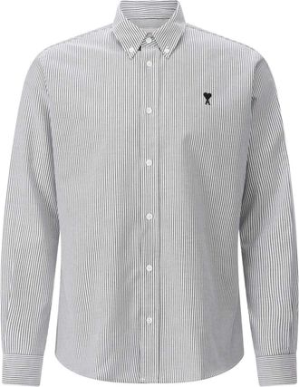 Ami Gestreiftes Hemd mit Logo