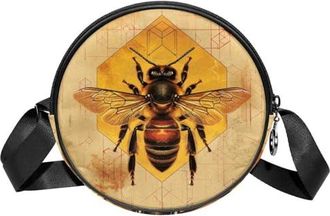 Generic Sac &agrave; bandouli&egrave;re Circle pour femme, petit sac &agrave; bandouli&egrave;re avec fermeture &eacute;clair, bretelles r&eacute;glables, sac &agrave; main rond d&eacute;contract&eacute; pour femmes et fi