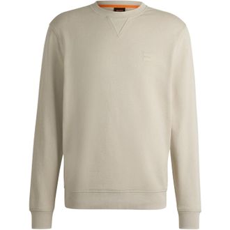 HUGO BOSS Westart Sweatshirt f&uuml;r Herren, Rundhalsausschnitt, Premium-Baumwolle (Hellbeige)