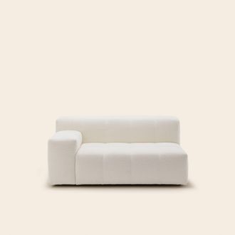 Madura Canap&eacute; Modulable Accoudoir G Uberto Sym &eacute;cru boucl&eacute; - ECRU