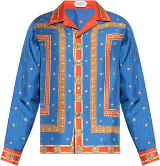 Versace Homme, Chemises, Multicolore, Taille: L Chemise en soie imprim&eacute;e