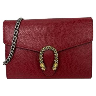 Gucci Sac bandouli&egrave;re cha&icirc;ne Dionysus Mini Bag Hibiscus Red - Femme - Pre-owned - Rouge - Taille: ONE Size