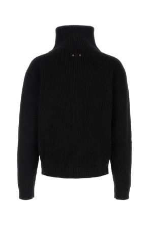 Balenciaga Ribbed Knit Sweater - Black