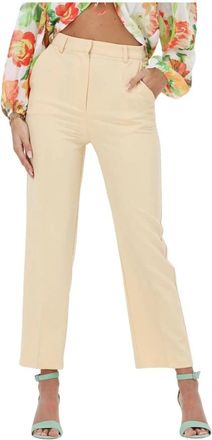 NA-KD Beige Cropped Suit Pants - - Trousers - Damen - Beige - XS
