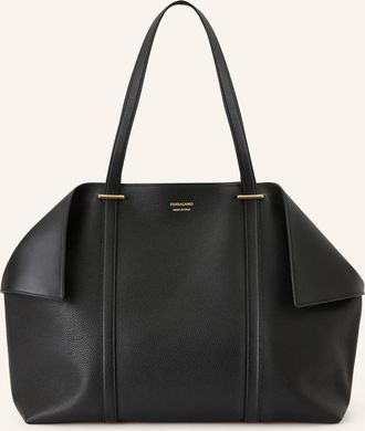 Ferragamo Ferragamo Shopper The Scarf Grainy schwarz