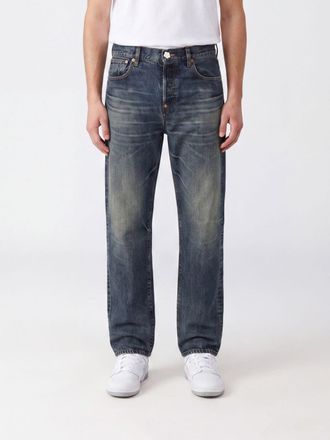 Kenzo Jean droit taille mi-haute en denim de coton &agrave; cinq poches