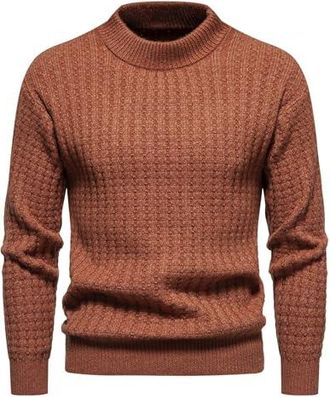Generic Pull Maille Homme Tricot&eacute; Col Rond Et Manches Longues Basic, Sweatshirt en Maille Fine Thermique Pullover Coupe Pull-Over Respirant T-Shirt Souple Swe