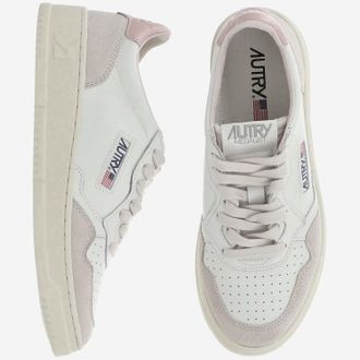 Autry Womens Leather Sneakers Medalist Low Pink Trainers