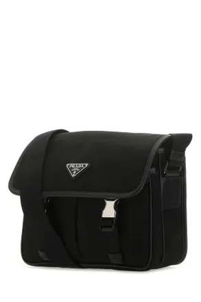 Prada Mens Black Re-Nylon Crossbody Bag F0002 Poliammide Riciclata-Vitello Borse A Tracolla