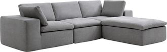 Vente-Unique Ecksofa modulbar - Stoff Grau - CORTOLINE