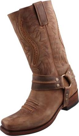 Sendra Bottes de motard pour homme, marron, 44 EU