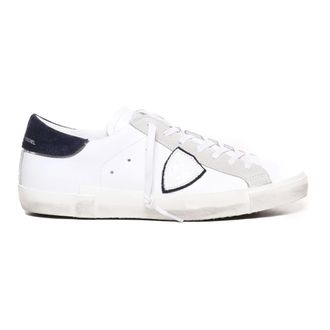 Philippe Model Homme, Chaussures, Blanc, Taille: 40 EU Baskets Basses en Cuir de Veau