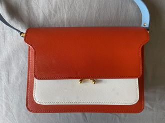 Marni Grained Leather Multicoloured Trunk Bag