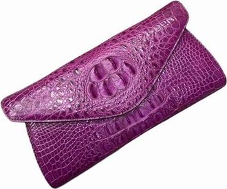 Generic Sac cabas pour femme en cuir de crocodile authentique, pochette enveloppe, sac &agrave; main bandouli&egrave;re en cuir dalligator v&eacute;ritable avec cha&icirc;ne