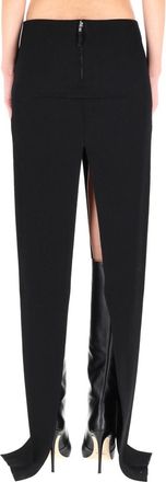 Rick Owens Center-Slit Wool Skirt - Black