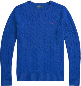 Ralph Lauren Femme, Pulls, Bleu, Taille: 42 FR Pull ras du cou avec logo