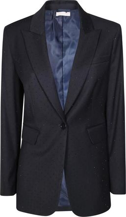 Liu Jo Femme, Vestes, Bleu, Taille: 38 FR Giacca Strass