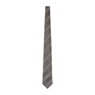 Brunello Cucinelli Homme, Accessoires, Brun, Taille: ONE Size Cravate &agrave; rayures