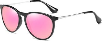 Generic Lunettes De Soleil Simples &Agrave; Monture Ronde For Hommes Et Femmes, Lunettes De Soleil De Vacances Quotidiennes(Pink)