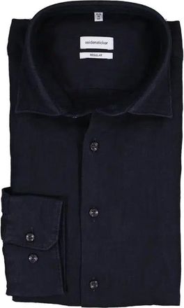 Seidensticker Seidensticker Herren Hemd blau Leinen