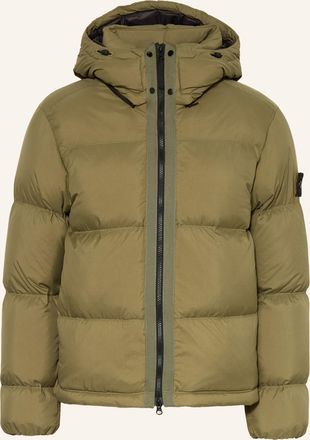 Stone Island Daunenjacke Mit Abnehmbarer Kapuze gruen