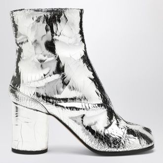 Maison Margiela Tabi broken mirror silver boot