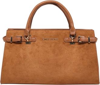 Carlo Colucci Femme, Sacs, Brun, Taille: ONE Size Suede Handbag