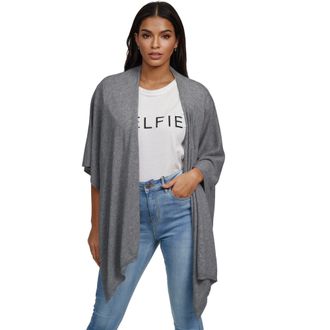 Glamexx24 Damen Poncho Schal Cashmere Feeling Strick Cape Frauen Poncho Cardigan XXL Umh&auml;ngetuch f&uuml;r Fr&uuml;hling und Herbst Made in Italy