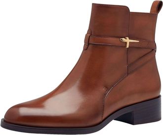 Tamaris Stiefelette TAMARIS Tamaris Stiefelette Leder, Damen, Gr. 36, braun (cognac), Leder, Schuhe Stiefelette, Topseller