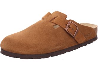 Rohde Damen Clog Pantolette aus Velourleder mit Tieffu&szlig;bett Alba 6071, Gr&ouml;&szlig;e:39 EU, Farbe:Braun