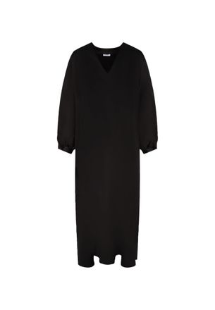 Seidensticker Damen Blusenkleid - Midi Kleid - Regular Fit - B&uuml;gelleicht - V-Ausschnitt - Langarm - Stretch