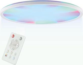 Brilliant LED Panel Lumaro rund &Oslash; 42 cm - dimmbare Deckenleuchte mit Fernbedienung - 3000 Lumen, 4000K neutralwei&szlig; - ICRGB Farbwechsel & Memory- Funktion - f&uuml;r 