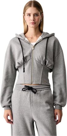 Just Cavalli SweaT-shirt zipp&eacute; - Femme - Sweatshirts et sweats &agrave; capuche - Gris - Taille: 38 FR