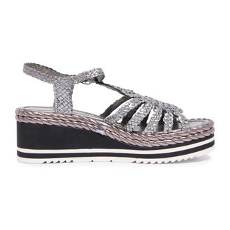 Pons Quintana Metallgeflochtene Sandale Padova Modell - - Shoes - Damen - Grau - 35 EU