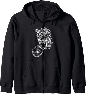 Seembo Puffer Fish Radfahren Fahrrad Strand Radfahrer Reiten Fahrrad Kapuzenjacke