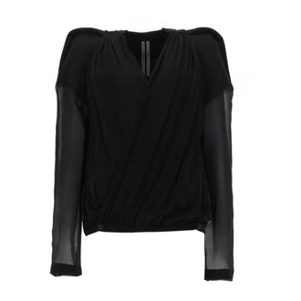 Rick Owens Maria V-Ausschnitt Bluse - - Blouses & Shirts - Damen - Schwarzk - XS