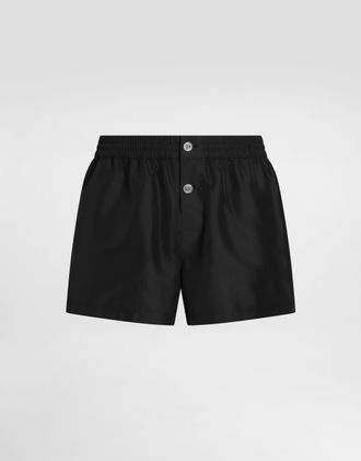 Dolce & Gabbana Badeboxershorts Aus Canvas - Mann Beachwear Schwarz 4